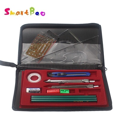 School Stationary Set Drawing Tools With Pocket Including