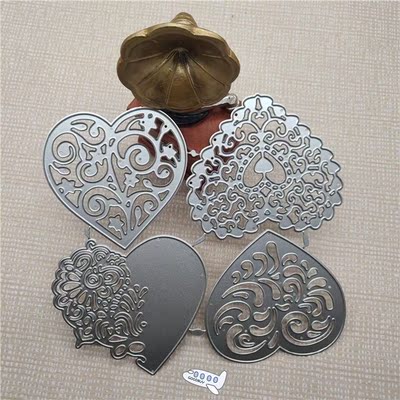 4pcs/set Lace Love Metal Cutting Dies Stencils For DIY Scrap