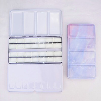48 Grids Color Palette Painting Storage Iron Tins Paint Tray