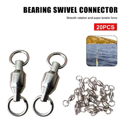 20pcs Heavy Duty Ball Bearing Connector Stainless Steel