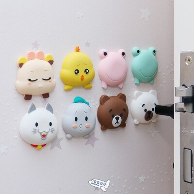 Fashion Cartoon Door stopper Doorknob Rubber Fender Lock Pro
