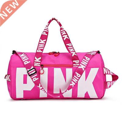 Women Pink Travel Bag Female Fitness Training Duffle Bag for
