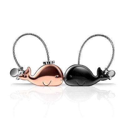 Couple keychain Fashion Couple Kissing Whales keychain