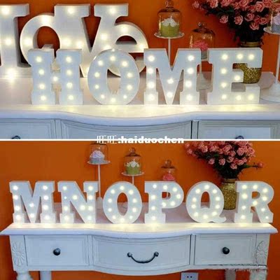 Letters Lighting Decoration Lamps Wood Letter LED Night Ligh
