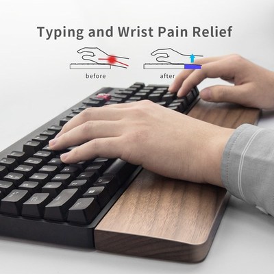 Walnut Wooden Keyboard Wrist Rest Vaydeer Ergonomic Gaming D
