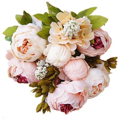 1Bunch European Artificial Peony Decorative Party Silk fake