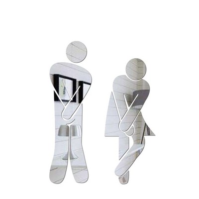 Home Bedroom Mirror Sticker Toilet Room Sign Decorative Bat