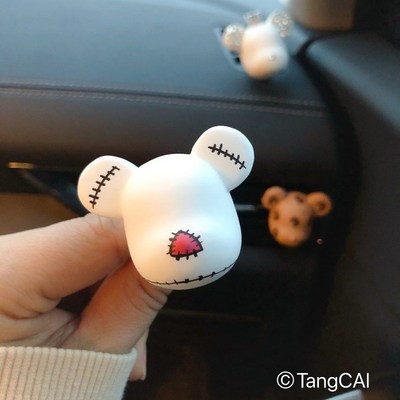 Ins cartoon cute teddy bear wind car fragrance perfume car