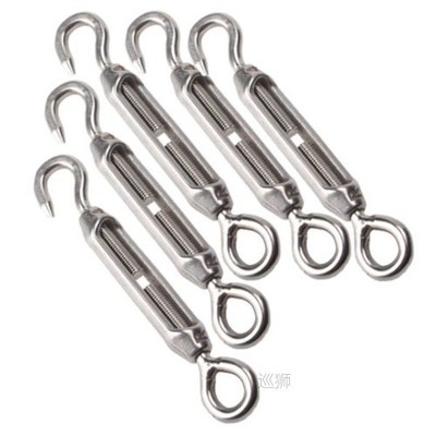 5PCS M4 Stainless Steel 304 Hook & Eye Turnbuckle Wire R