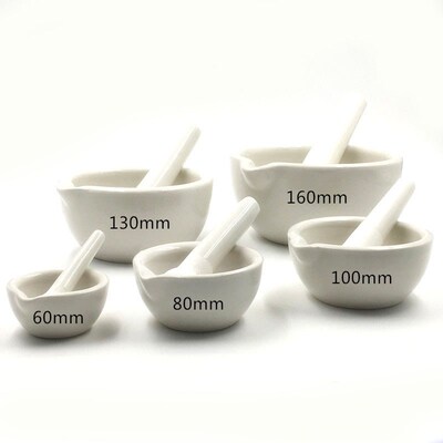 Household Ceramic Mortar and Pestle Set Grinding Bowls for K