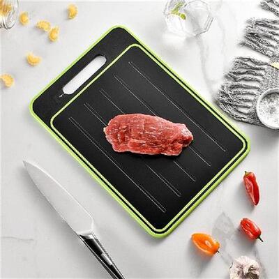 Defrosting Tray  Meat Thaw Mat and Cutting Board,