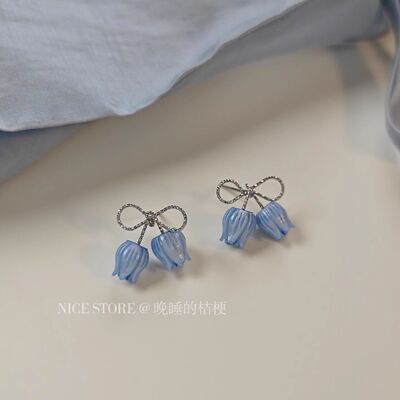 郁金香小巧百搭耳钉日韩耳饰