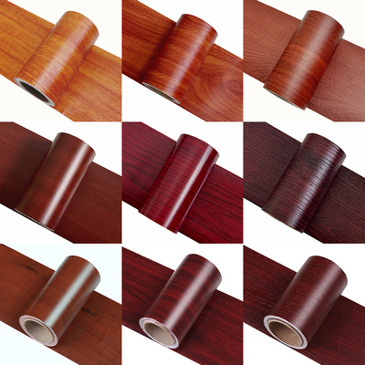 红胡桃墙纸木门框包边贴玻璃门框窗台飘窗防盗门贴纸破损修复遮丑