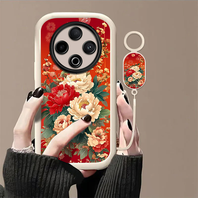 花开富贵适用vivoY500手机壳y300/y200/y100i新款y97高级y93/y76/y74/y52/y51sy78/y77t防摔y50/y37mpro+5gGT