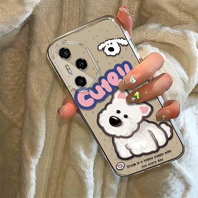 可爱小狗适用荣耀400Pro手机壳honor300Ultra新款200/100Pro+高级90/80GT70/60/50防摔30/20se9/8x荣耀v40/30