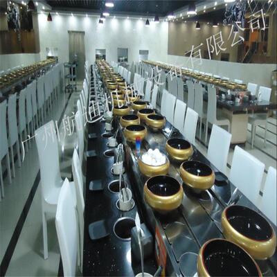厂家供应回SFA转锅传输送设餐饮自助传送小火锅火旋转平台高备效