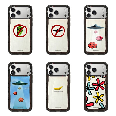 潮K联名艺术款Barminski系列镜面手机壳适用苹果18ProMax简约iPhone17Pro狗狗16小猫咪15防摔保护套14红色13