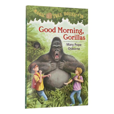 神奇树屋 英文原版 Magic Tree House #26: Good Morning, Gorillas 玛丽波奥斯本 青少年课外英语阅读读物 桥梁书章节书 平装