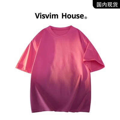 品牌现货撤柜】VISVIM WINGS夏季新款渐变圆领宽松休闲短袖T恤男