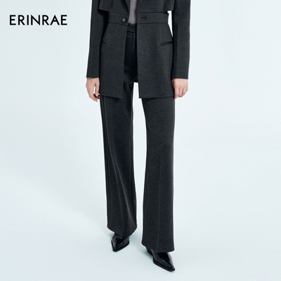 ERINRAE丨秋冬新品深灰色通勤高级直筒西装裤EG336280VI27