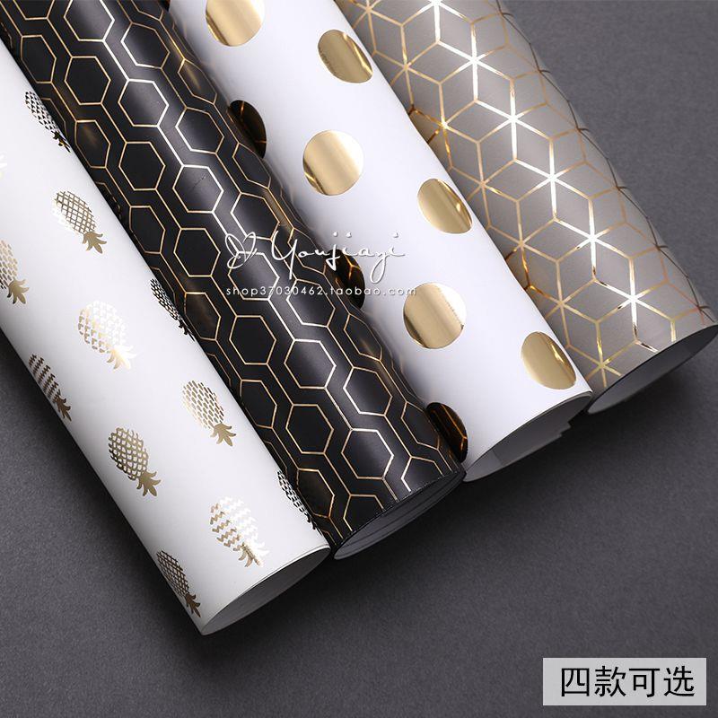 烫金商务礼品纸 新年情人节男生女生礼盒装饰圣诞礼物包装纸彩纸