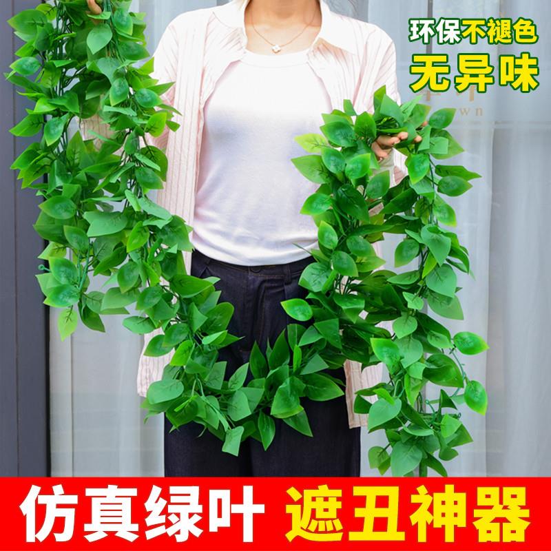 仿真花绿植假绿叶藤条空调管子装饰美化遮挡下水管塑料假花藤遮丑