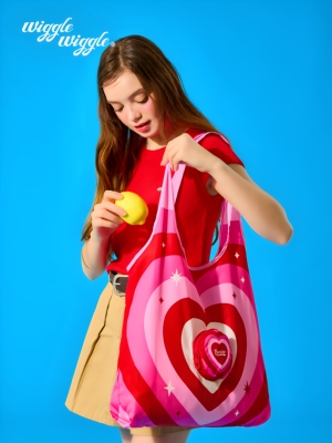 Wigglewiggle环保袋购物袋手提袋帆布袋大容量学生班工作服挂件