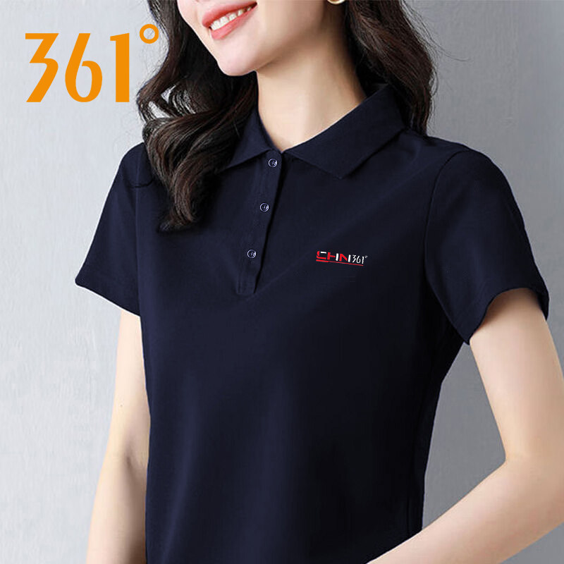 商场同款丨361短袖女POLO衫2026夏季新款透气翻领T恤女运动上衣
