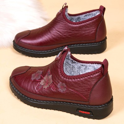 老北京布鞋女棉鞋加绒保暖妈妈鞋