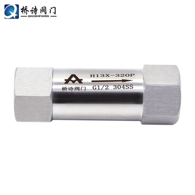 高压丝口止回阀不锈钢立式单向止逆阀32MPa2分4分6分1寸DN15螺纹