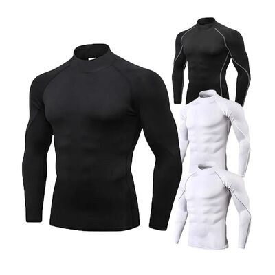 Men's Turtleneck Quick dry Long-Sleeved Compression Long Sle