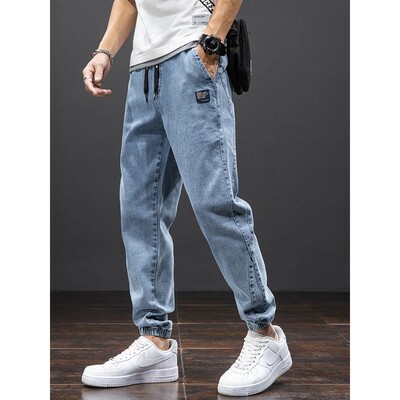 Spring Summer Black Blue Cargo Jeans Men Streetwear Denim Jo