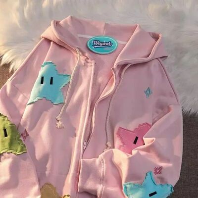 Y2K Oversized Coat Men's Personality Print Women's Hoodie Fa