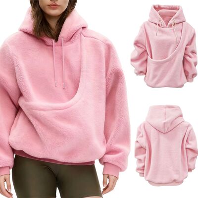Women's Loose Sweatshirts Kangaroo Dog Pet Holder Big Pouch