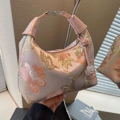 Portable Embroidered Chinese Style Handbag Purses Canvas Han