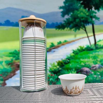 一次性功夫茶小杯户外泡茶杯便携茶具旅行喝茶水杯青花古风品茗杯