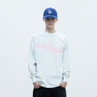 WHOOSIS（不知其名）幻影logo长袖t恤新配色春秋百搭男女校园情侣