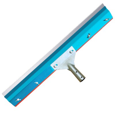 速发56CM自流平水泥齿刮板平口硅PU刮氧可批环耙漆坪地施工工具齿