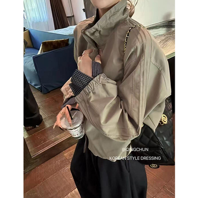 外套女宽松慵懒风韩版小个子夹克