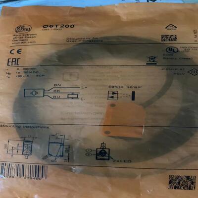 #传感器 O6T200 易福门 漫反射光电开关 红光，亮通和议价
