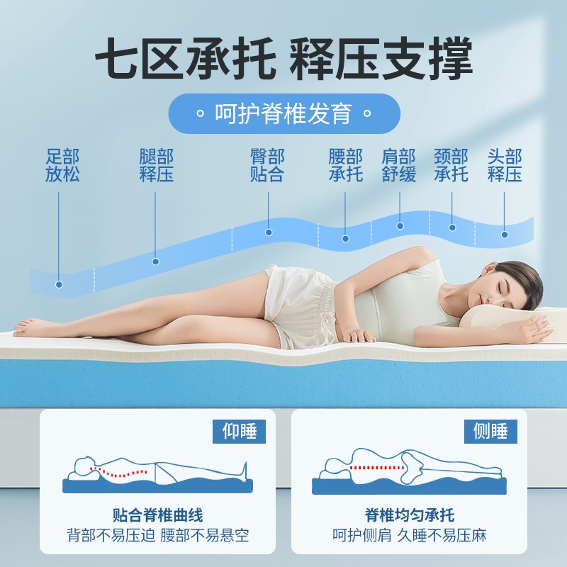 热销乳胶床垫软垫家用卧室记忆棉B垫学生宿舍单人床褥海绵垫子租