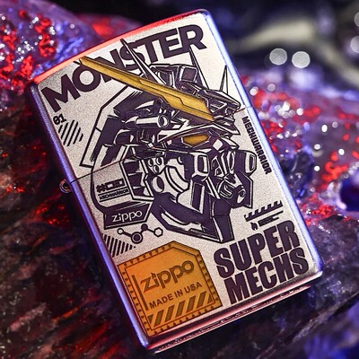 zippo打火机芝宝正品机甲战士磨砂雕刻煤油防风创意送男友