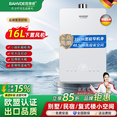 德国小体积恒温16升天然气热水器