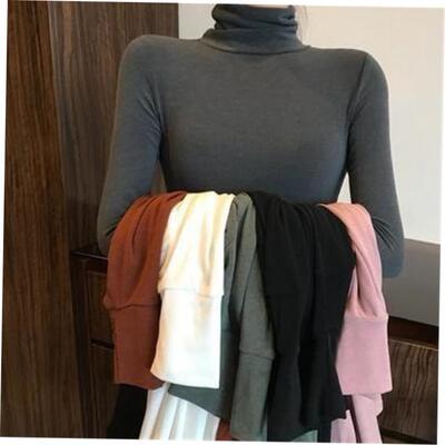 Long SLeeve ShirT TopS for Women WinTer TurTLeneck SWeaTer女