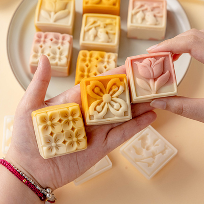 速发绿豆糕模具压点月饼烘焙磨具新款家用手中式不粘点心糕秋压模