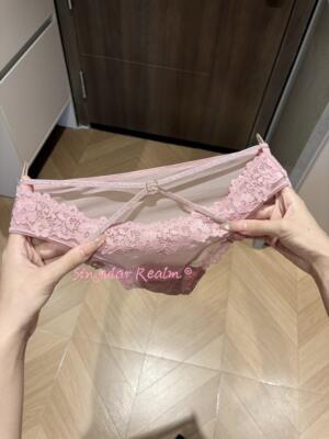 法式轻奢女性感蕾丝三角裤高级感纯欲网纱透视薄款勾人高开叉内裤