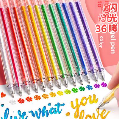 color pen set hand hook line gel pen candy - colored art
