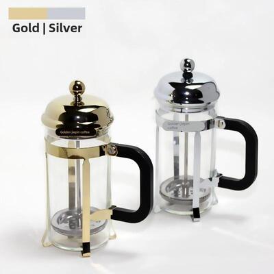 Sliver French Press Coffee Maker Cafetiere Cup Frame heat-re