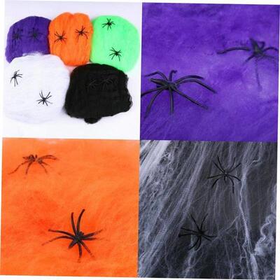 Halloween scene ambiance decorate spider cotton web silk万圣