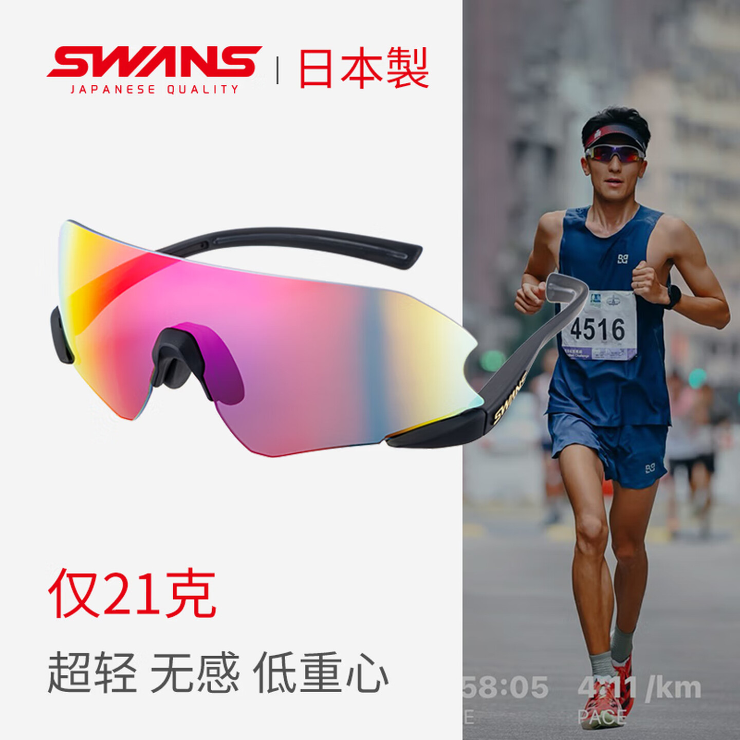 SWANS狮王视高尔夫眼镜男女防紫外线太阳镜超高清护目镜运动墨镜